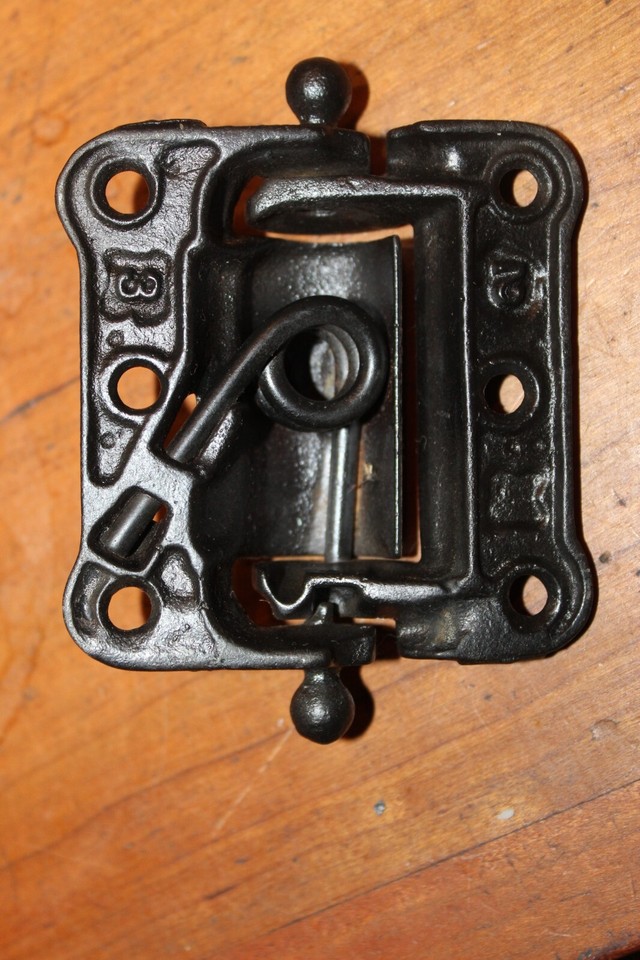 Antique Restored Cast Iron Victorian Spring Loaded Screen Door Hinge D ...