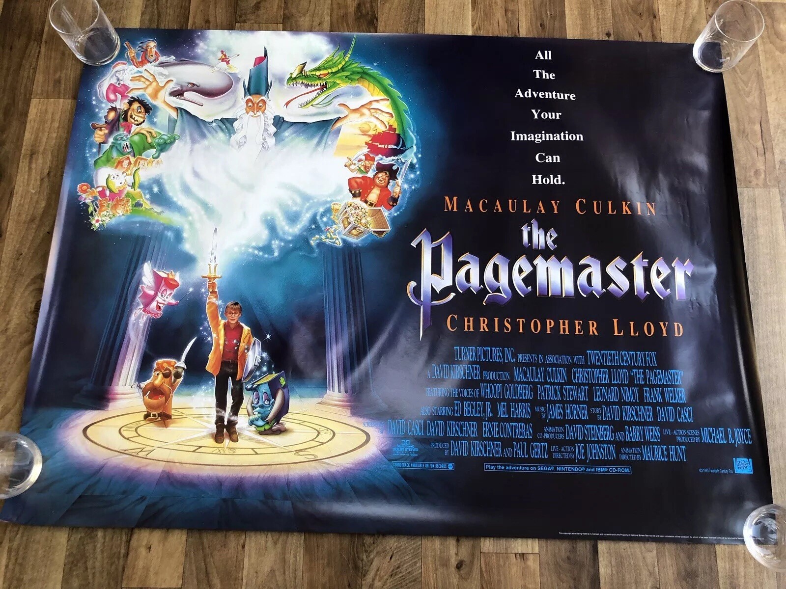 THE PAGEMASTER (1994) Quad Movie Poster - Christopher Lloyd, Macaulay ...