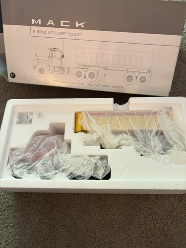 First Gear Mack R-model With Dump Trailer Boston Sand And Gravel | eBay