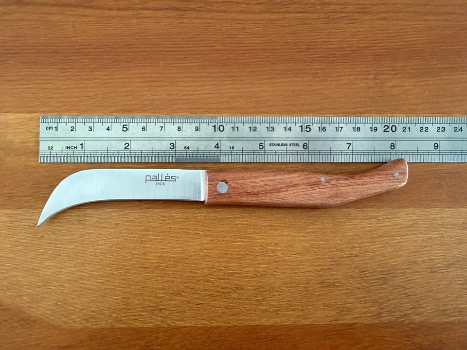 3.5" Tranchete Pallés Stainless Steel Navaja Pocket Knife Wood Handle ...