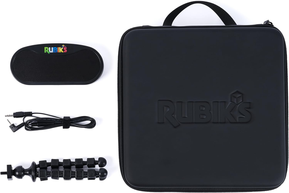 Rubik's Cube Mini Timer with Display Case and Stand for Speedcubing and ...