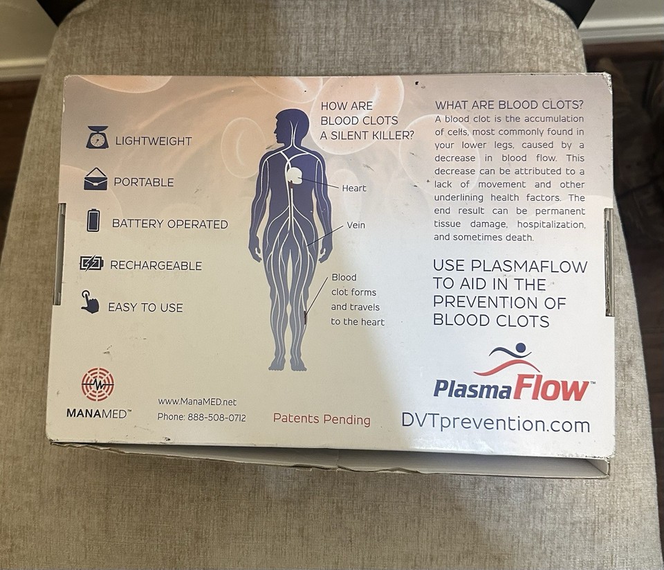 Plasma Flow Manmed Thrombosis DVT Prevention with Charger (open box) | eBay