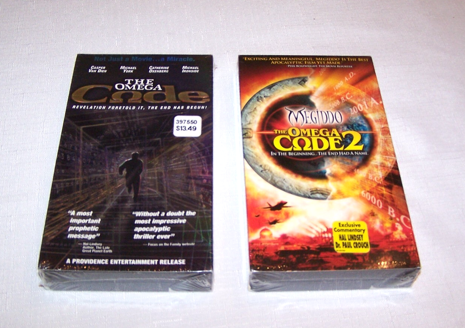 The Omega Code (VHS, 2000) & Megiddo: The Omega Code 2 (VHS, 2002) New ...