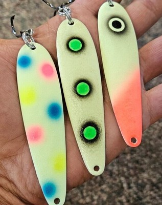 3pc Lot - Fisher Tackle Ultra Mega Super Glow Green Salmon Trolling ...
