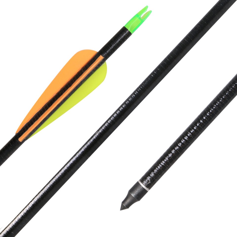 Archery 32" Fiberglass Arrows +Telescopic Arrow Quiver for Bow Hunting ...