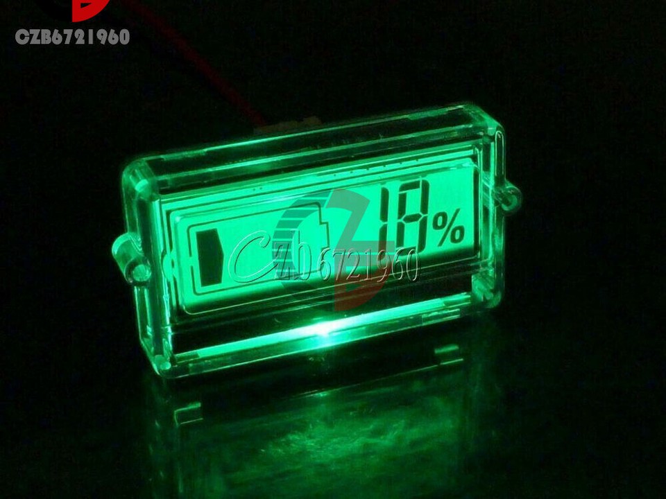 LED Digital Indicator 12V 24V/ 48V Battery Status Charge Monitor Meter ...