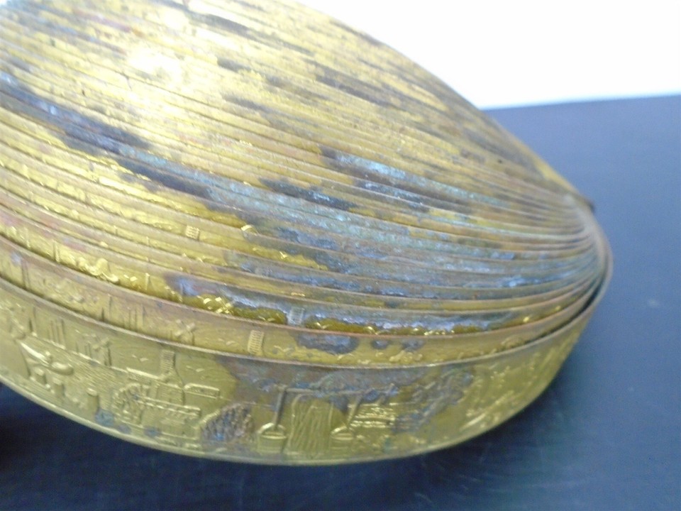 EMBOSSED - Brass Filigree - LAMP BANDING 24" x 1" - SHIPS - WIND MILLS ...