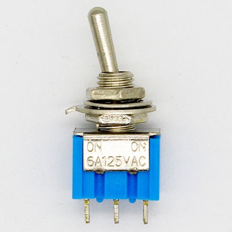 Blue Miniature Toggle Connector Switches MTS-102 3Pin SPDT ON 6A 125VAC ...