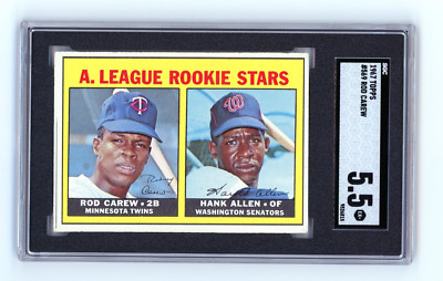 ROD CAREW ROOKIE CARD 1967 TOPPS #569 SGC5.5 MINNESOTA TWINS EX+ SCARCE ...