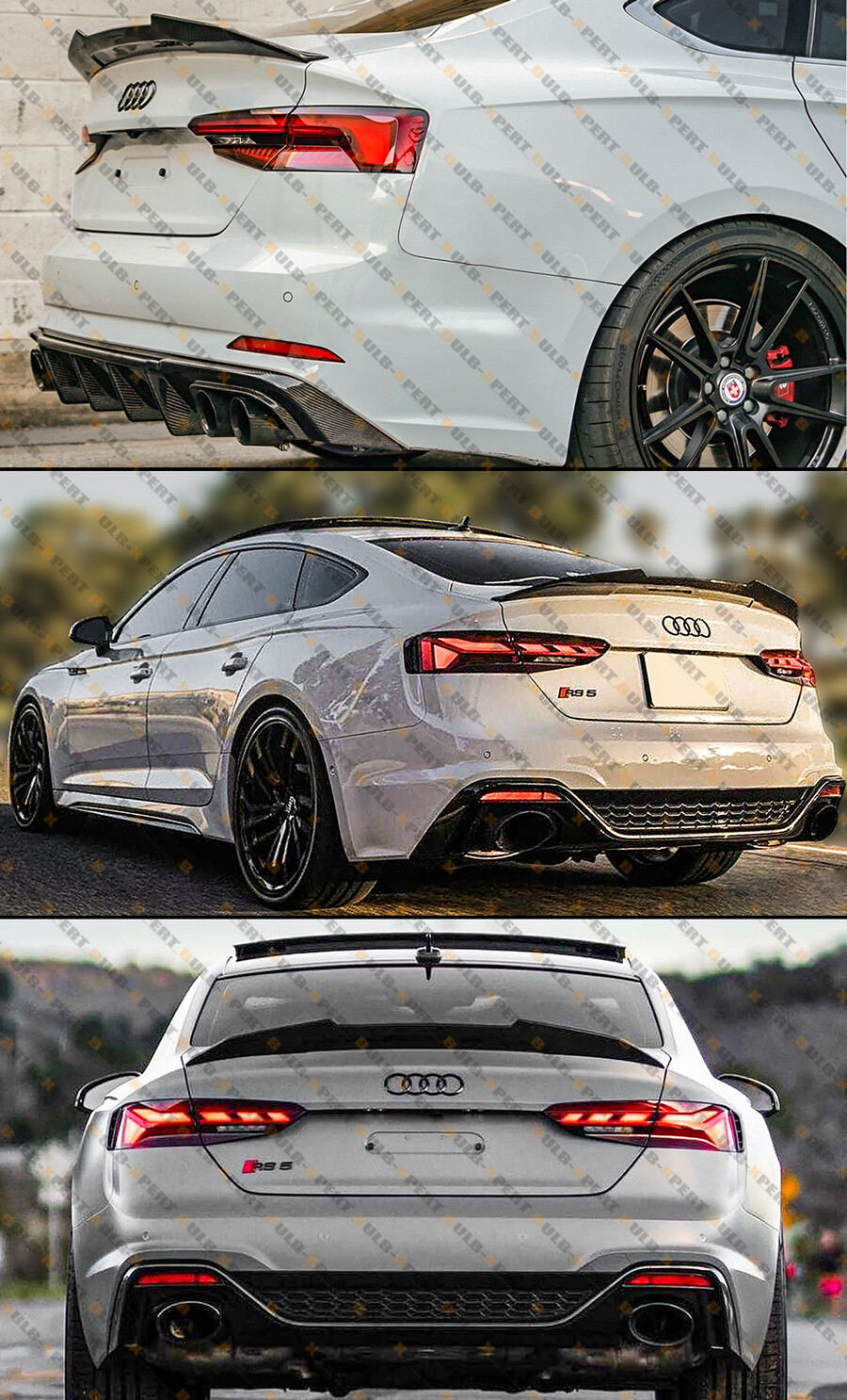 PSM STYLE CARBON FIBER TRUNK SPOILER FOR 18-2024 AUDI B9 A5 S5 RS5 ...