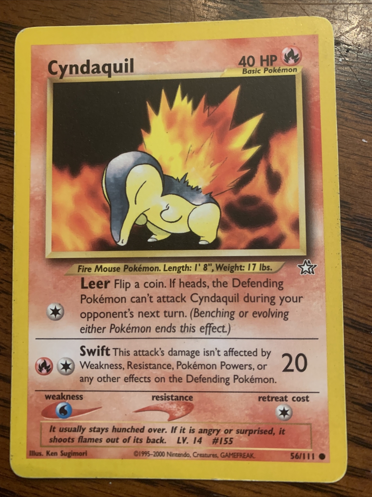Cyndaquil Pokemon Card- 56/111 Neo Genisis | eBay