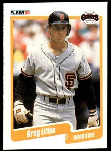 1990 Fleer Baseball Card Greg Litton San Francisco Giants #61 | eBay