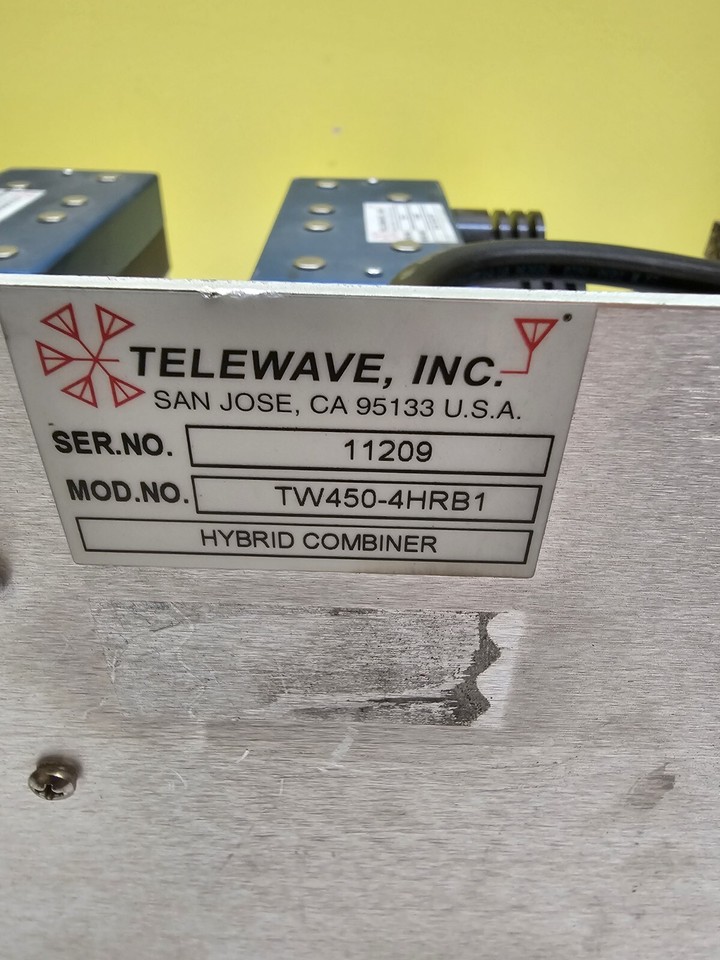Telewave TW450-4HRB1 400-512 MHz UHF Hybrid Combiner w Four T-4560 Dual ...