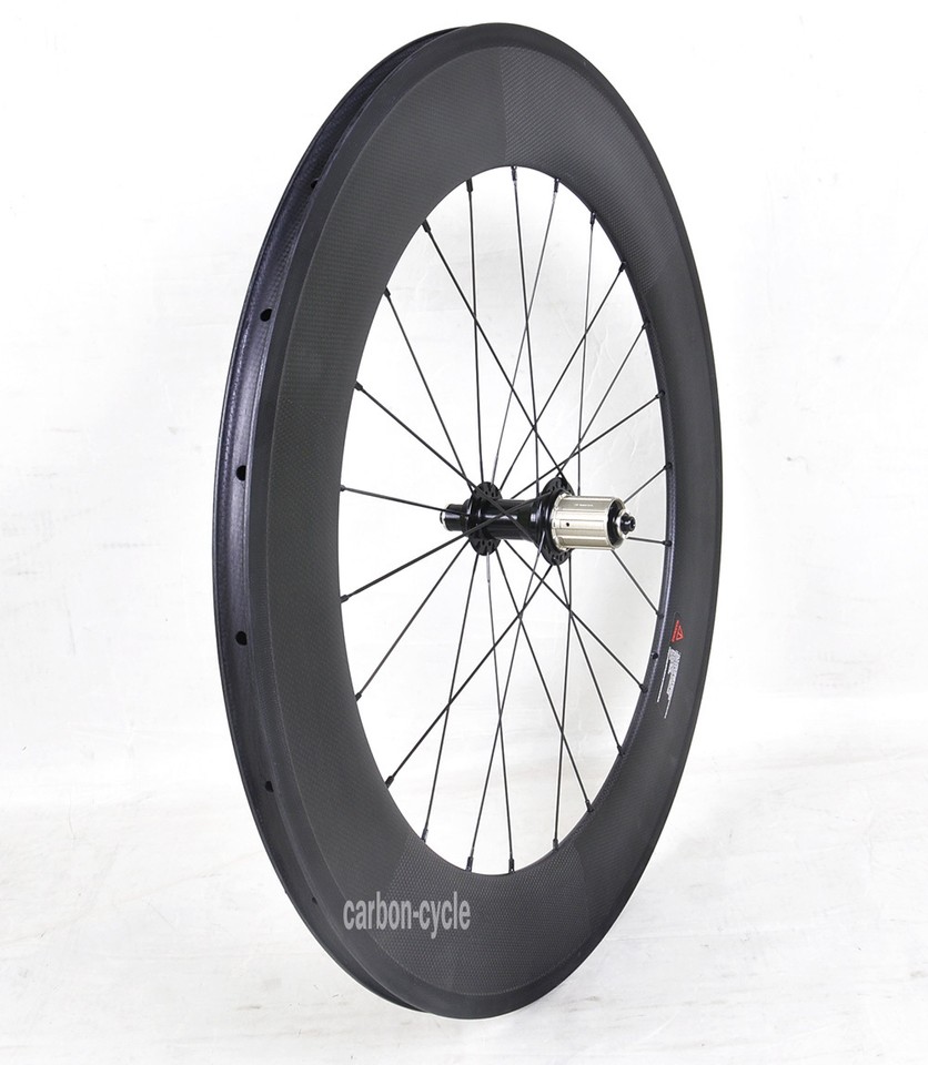 88mm Sapim spoke Carbon Rear Wheel Clincher Road Bike 700C Rim 23mm Rim ...