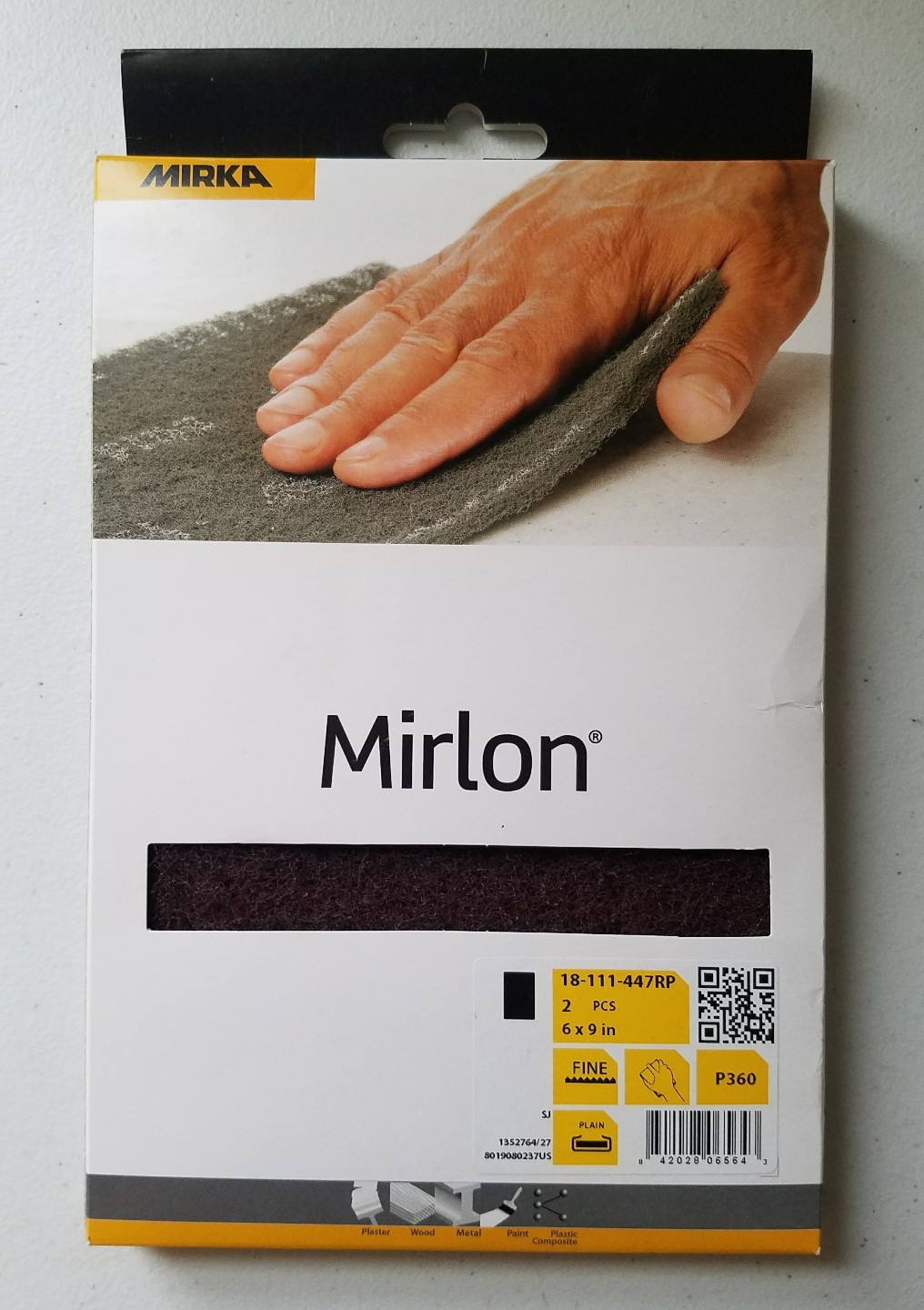 Mirka 18-111-447RP Mirlon Sandpaper Sheets, Very Fine (2 Pieces - 6" x ...