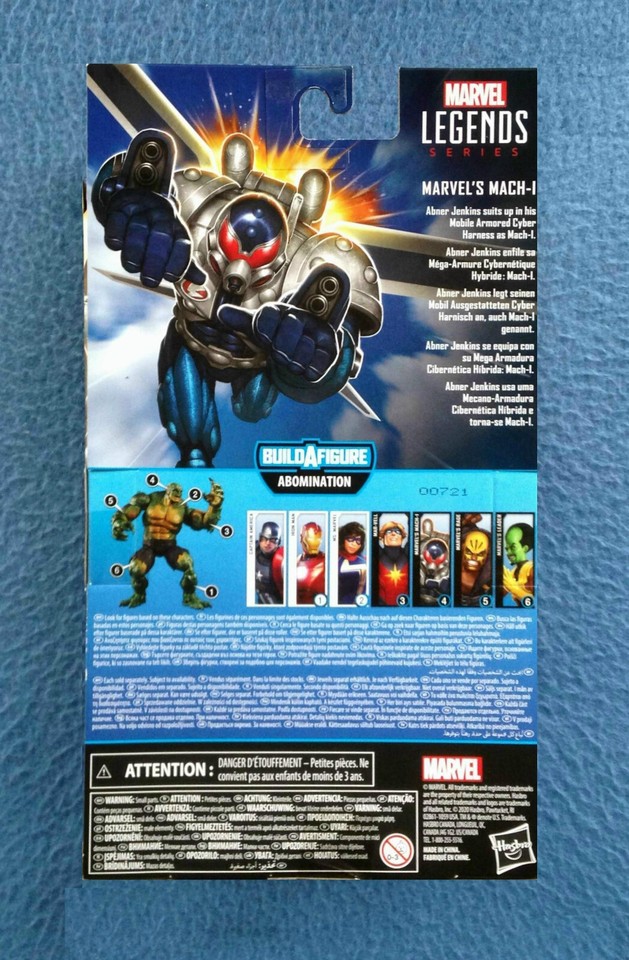 MACH-1 SUIT 6" FIGURE MARVEL LEGENDS BUILD A FIGURE ABOMINATION ABNER ...