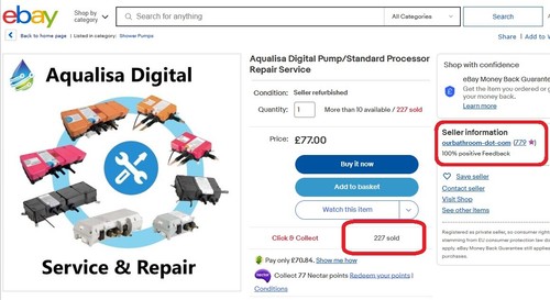 Aqualisa Digital Pump/Standard Processor Repair Service | eBay UK