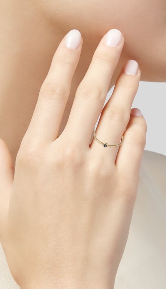 IPPOLITA 18K YELLOW GOLD 750 SAPPHIRE SQUIGGLE MINI STACKING RING | eBay