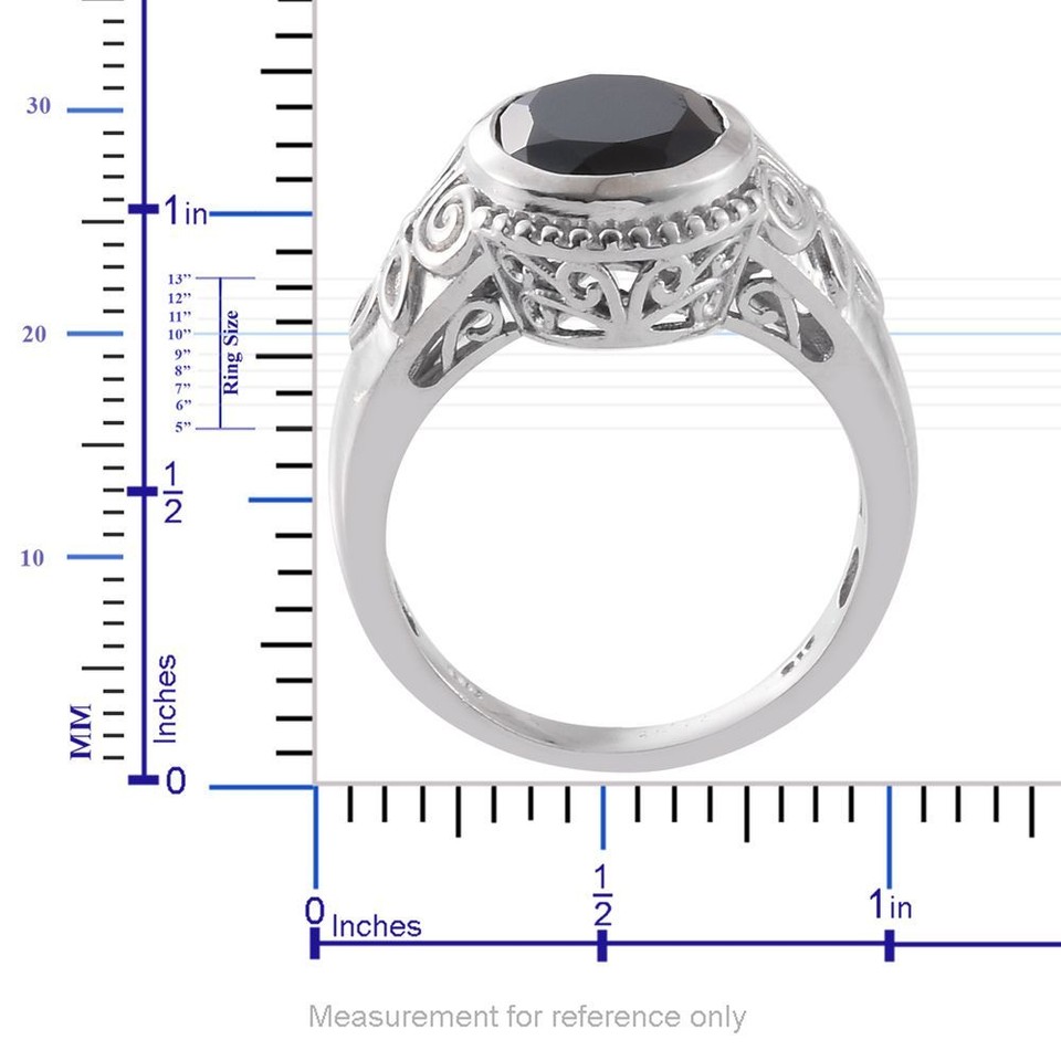 BLACK SPINEL BEZEL STERLING RING #blackspinelring #blackspinel # ...