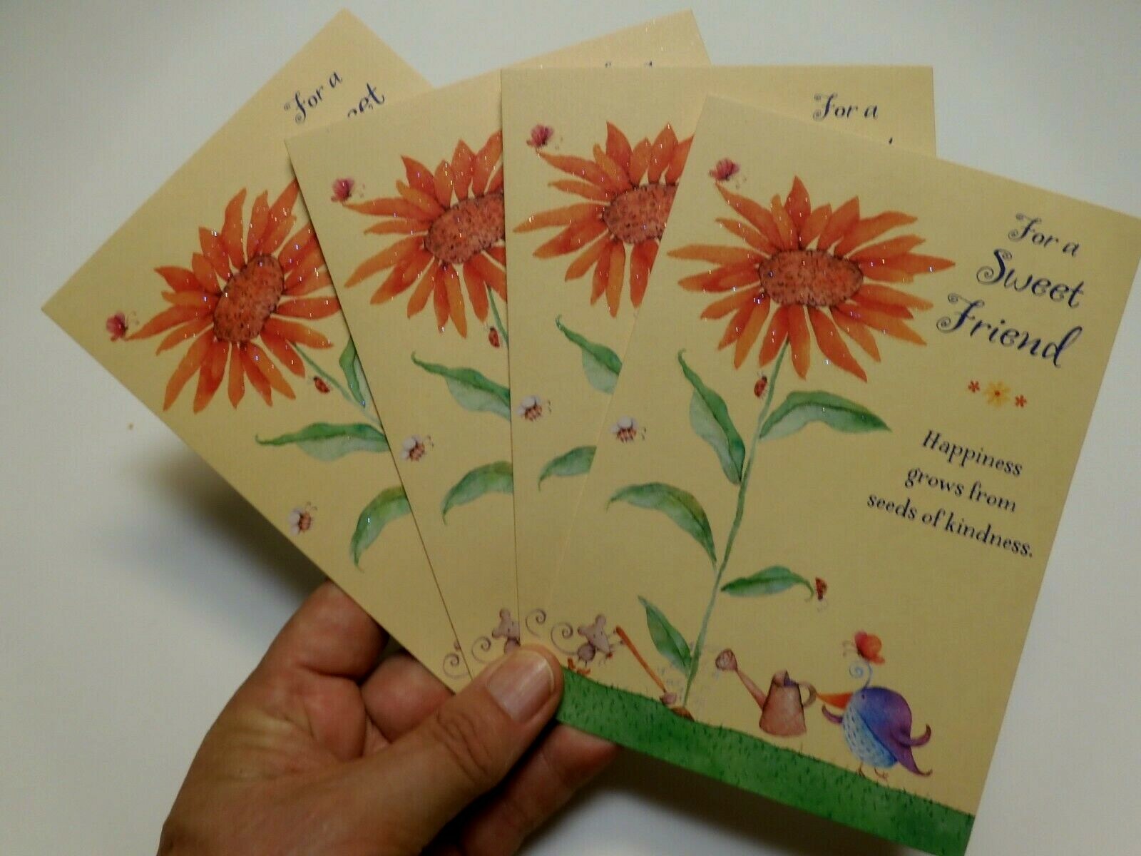 4 Cards Hallmark Heartline Encouragement Support For a SWEET FRIEND ...