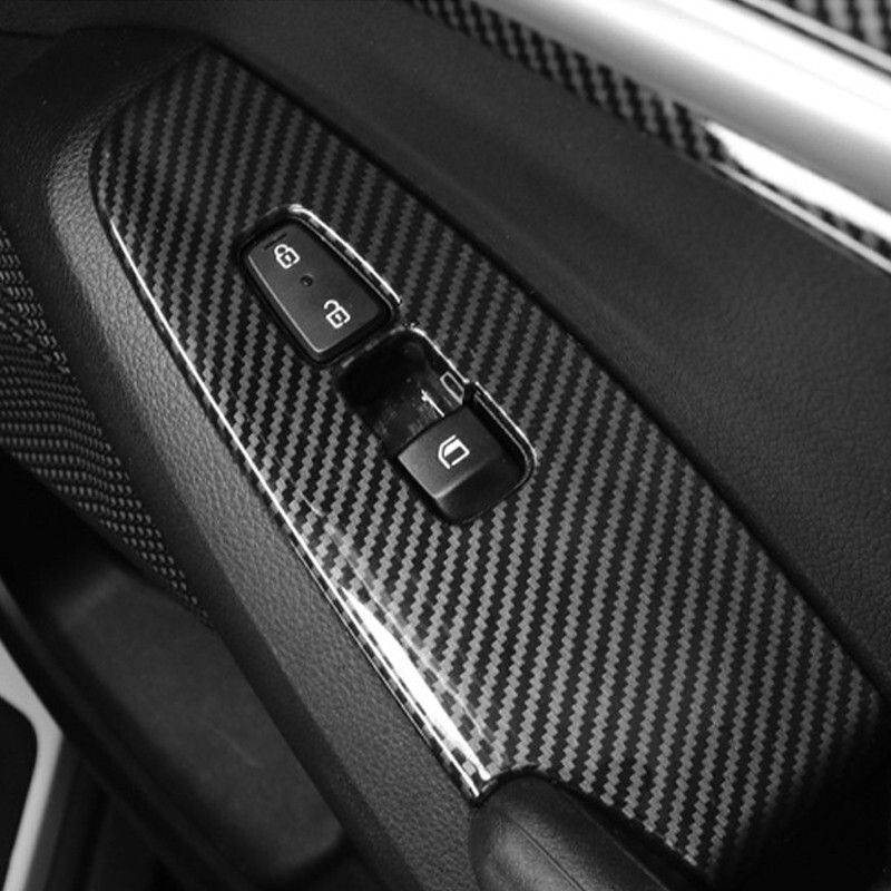 Carbon Fiber ABS Inner Window Lift Switch Panel Cover Trim For Kia ...