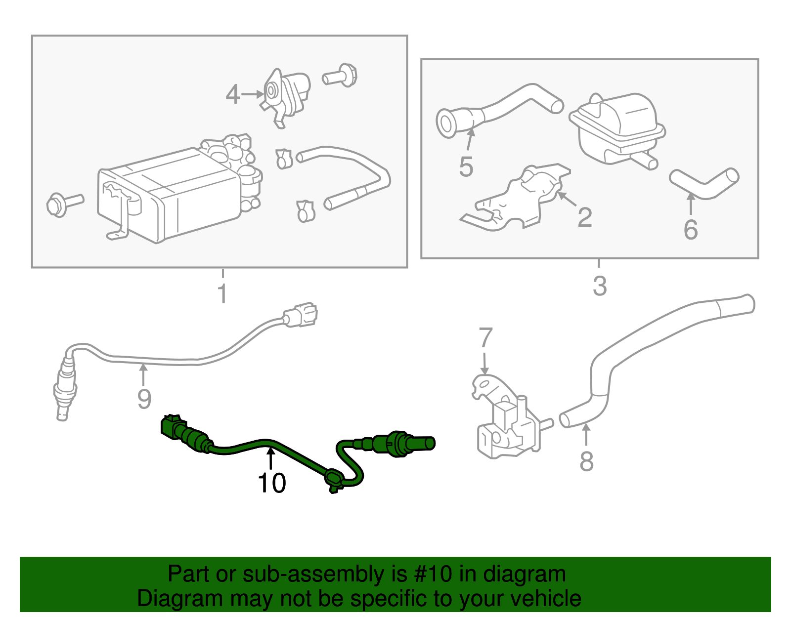 Toyota Lexus OEM 894650E030 Highlander Rx350 Oxygen Sensor 89465-0e030 ...