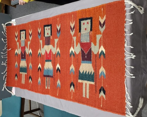 Navajo Yei Brick Handwoven 100% Wool Rug 41 x 22 | eBay