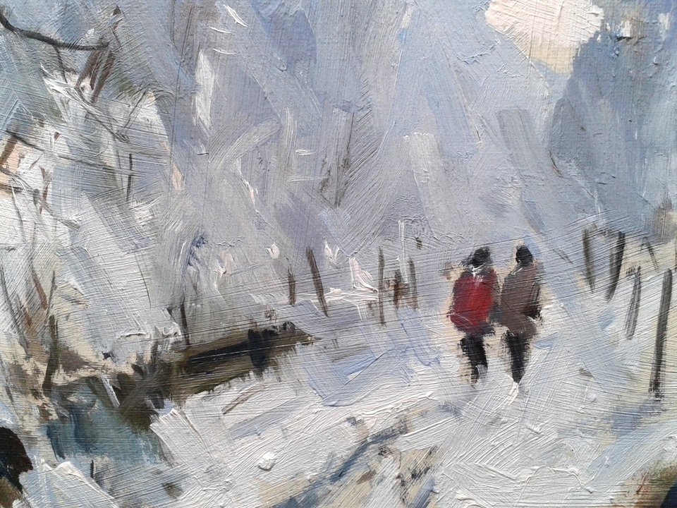 " Le Chemin Enneigé " Belle peinture de José SALVAGGIO (1953) | eBay