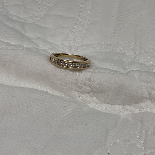 Vintage 9ct Yellow Gold Dress or ETERNITY RING 1.7 grams size L Not ...