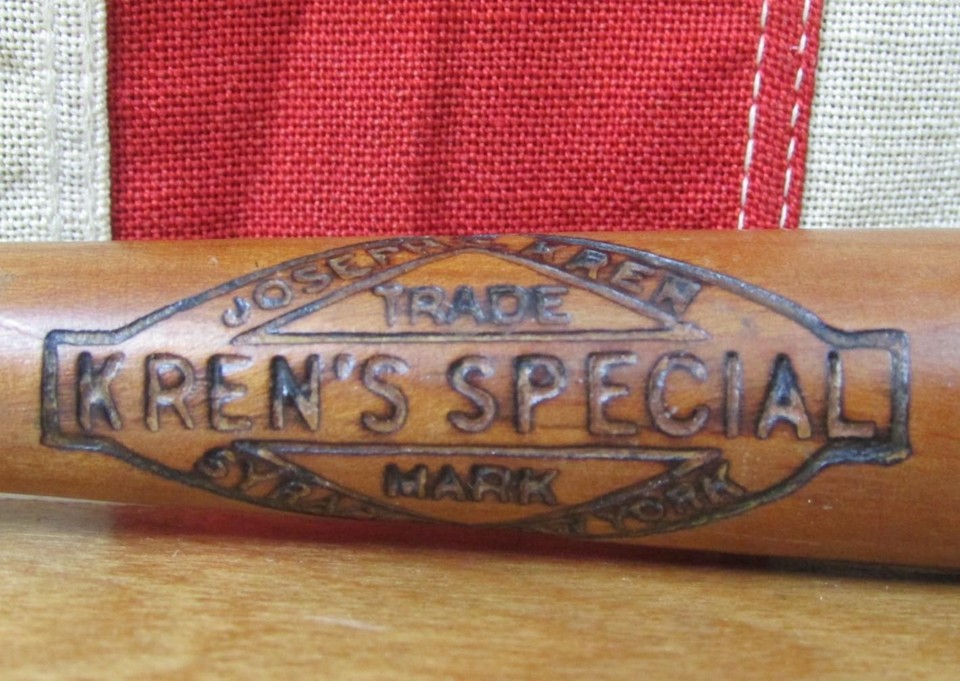 Vintage 1930s Krens Special Wood Baseball Mini Bat Joseph G Kren 15 ...