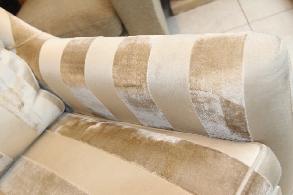 Stunning DURESTA armchair/chair in velvet type fabric | eBay UK