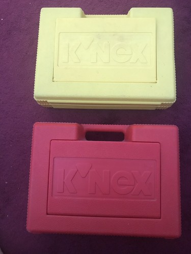 Lot of 2 Vintage K'NEX KNEX Kinex Box Hard Storage Carrying Carry Case ...