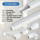 12ft PVC Decorative Line Set Cover Kit 3” wide for Mini Split and ...
