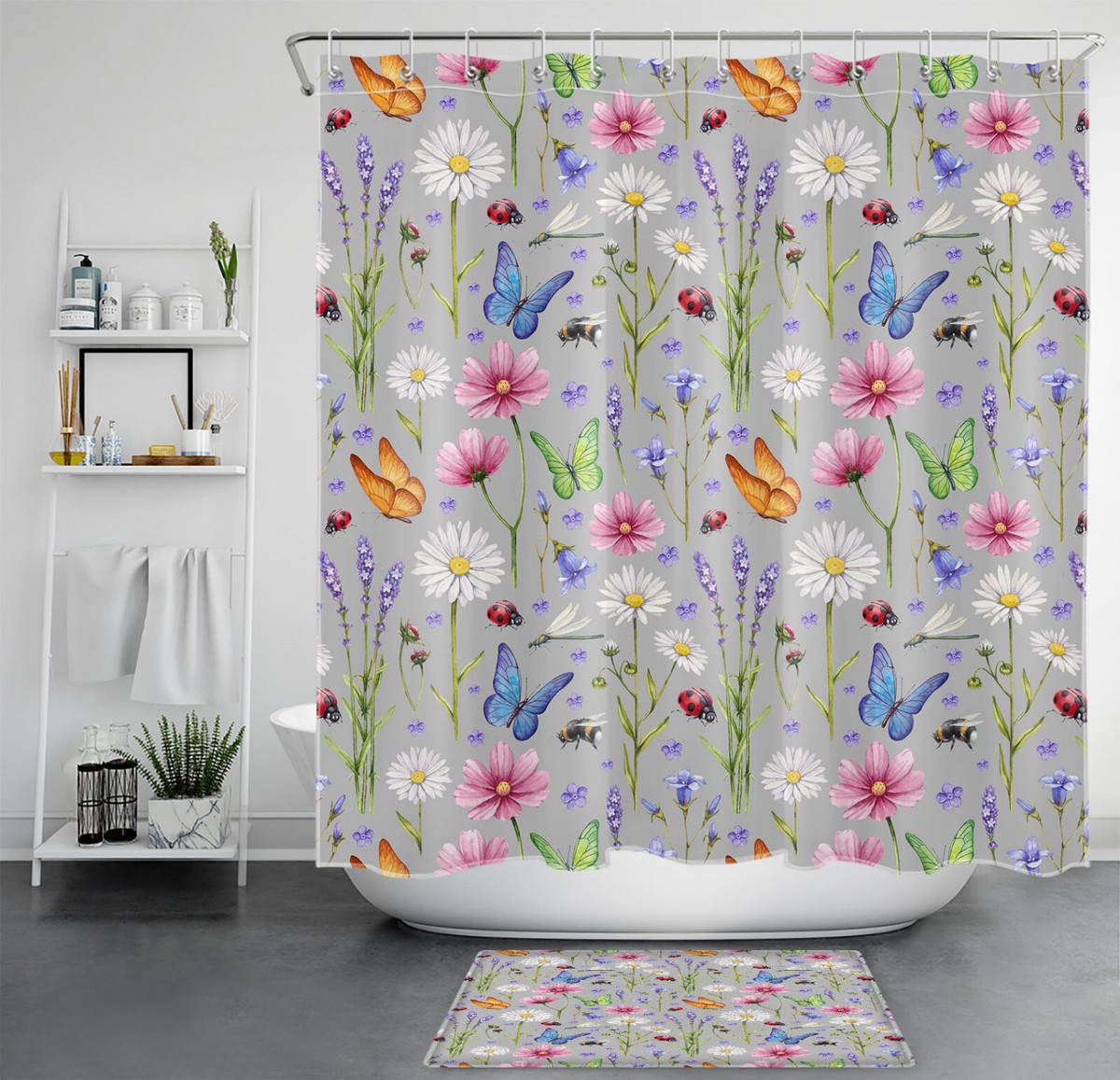Bright Colorful Shower Curtains