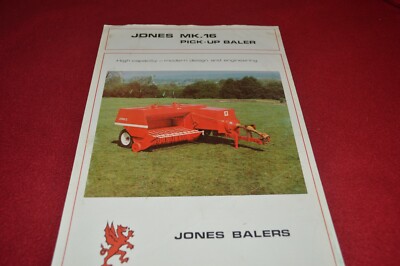 Jones Mk 16 T & W Pick Up Baler Dealers Brochure CDIL | eBay