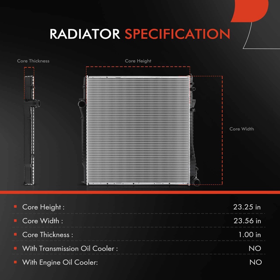 Aluminum Radiator for BMW X5 E53 2001 2002 2003 2004 2005 2006 3.0L ...