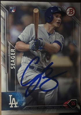 Corey Seager Autographed Bowman Rookie Card 2016 | eBay