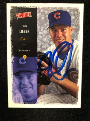 JON LIEBER 2000 UPPER DECK VICTORY AUTOGRAPHED SIGNED AUTO BASEBALL ...