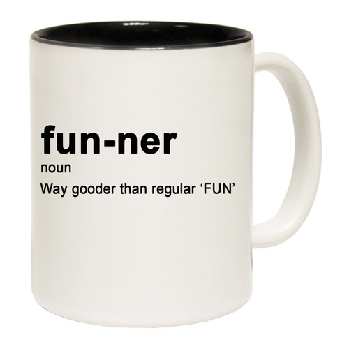 Funner Noun Funny Novelty Cup Mugs Coffee Mug GIFT BOXED BOXED | eBay