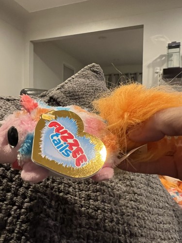 NWT Fuzzee Tails Bonzai 6” Plush Llama Orange Tail Stuffed Polka Dot ...