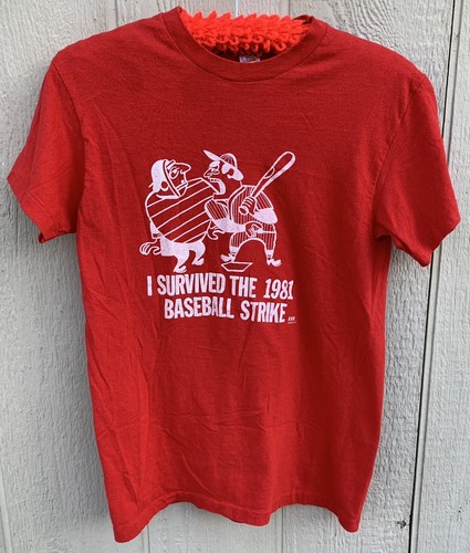 Vintage I Survived The 1981 Baseball Strike T Shirt Single Stitch Hanes ...