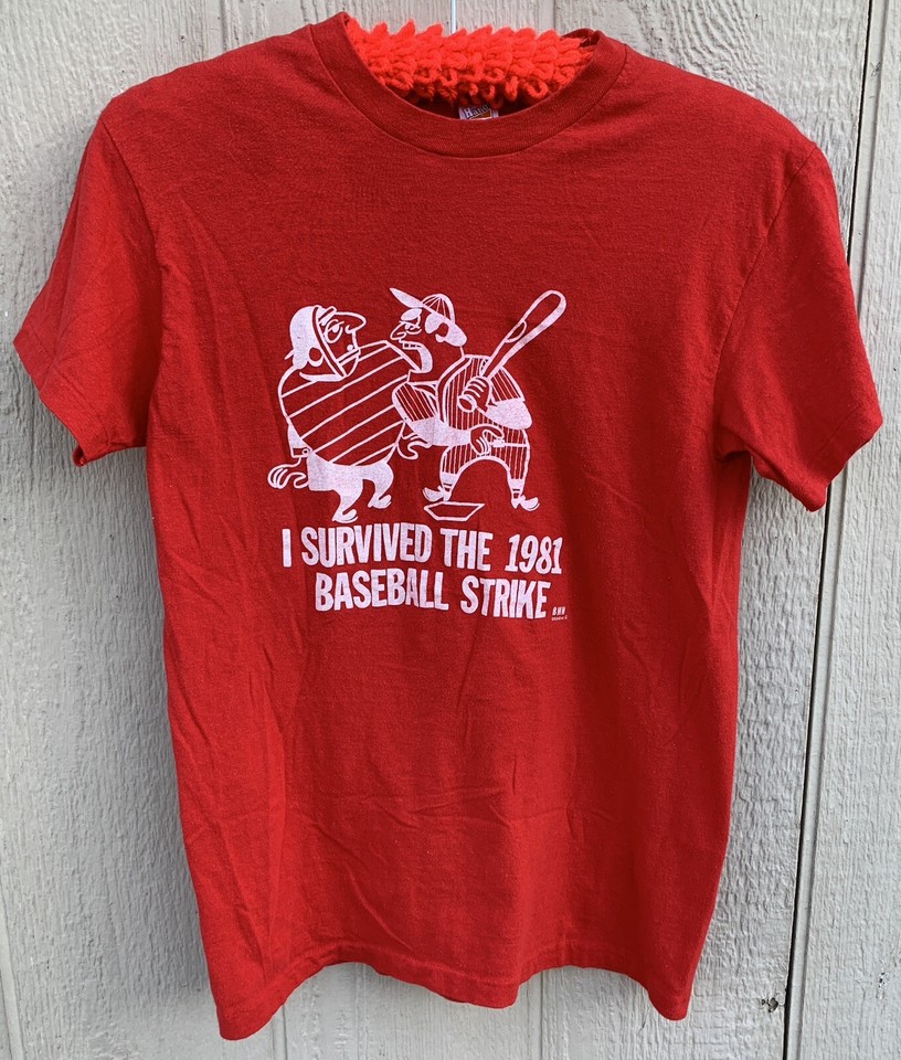 Vintage I Survived The 1981 Baseball Strike T Shirt Single Stitch Hanes ...