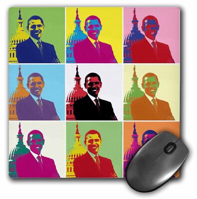 3dRose President Barack Obama Pop Art (Multi-Views) MousePad | eBay