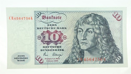 BRD 10 DM Banknote Schein 2. Januar 1980 Erhaltung !!! - siehe Bild ...