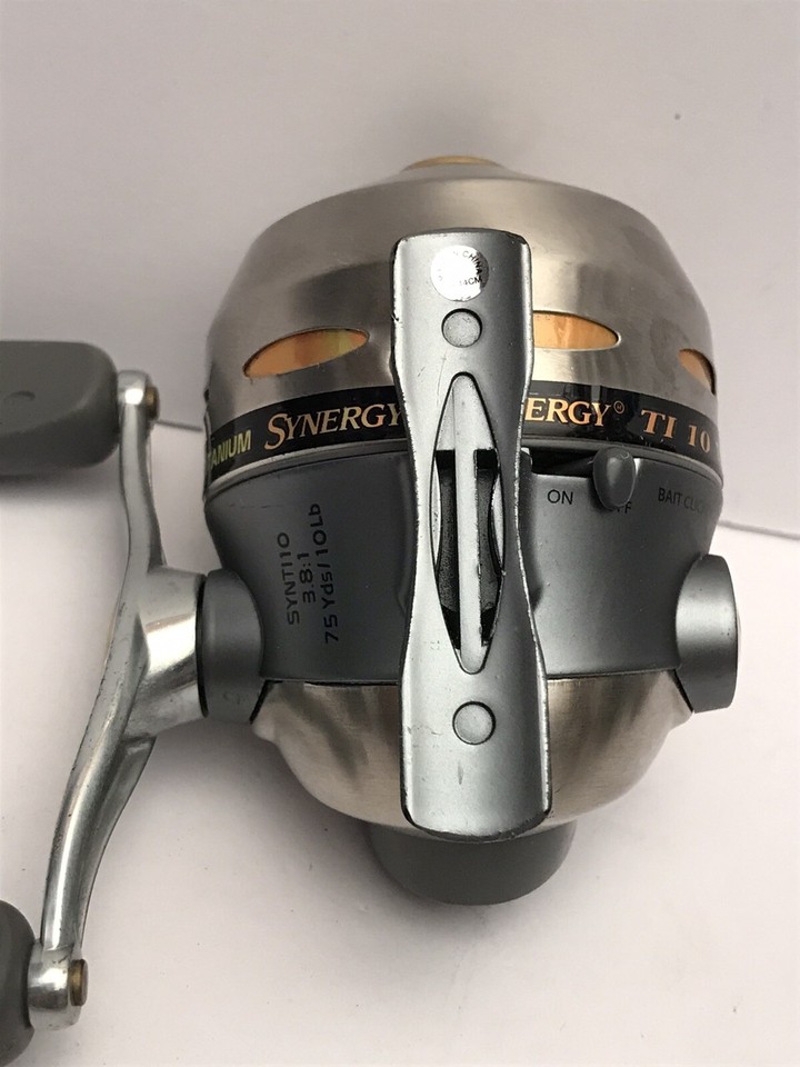 Shakespeare TI 10 Synergy Titanium Spincast Fishing Reel 3.8:1 75YARDS ...