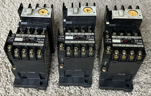 Lot of 3 - FUJI ELECTRIC motor STARTER 24 VDC Coil SJ-0G with various ...