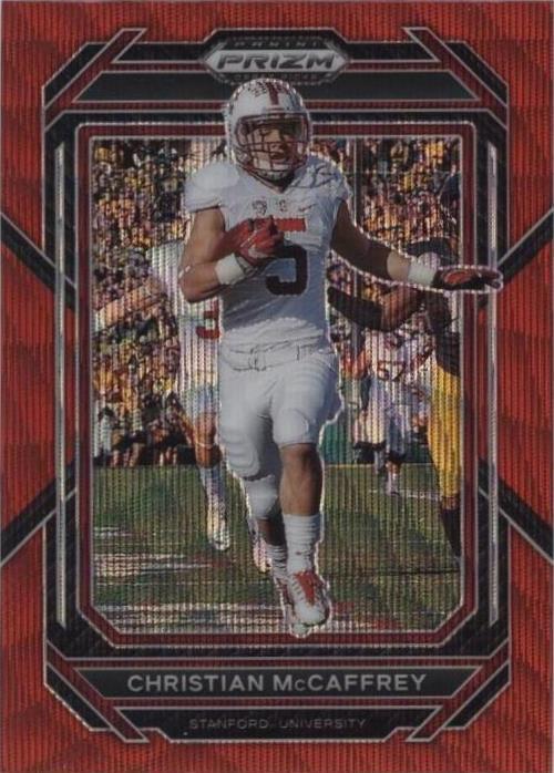 2023 Panini Prizm Draft Picks - Christian McCaffrey #17 Ruby Wave Prizm ...