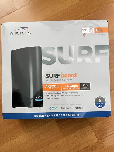 ARRIS Surfboard G36 DOCSIS 3.1 Cable Modem & AX3000 Wi-Fi Router Multi ...