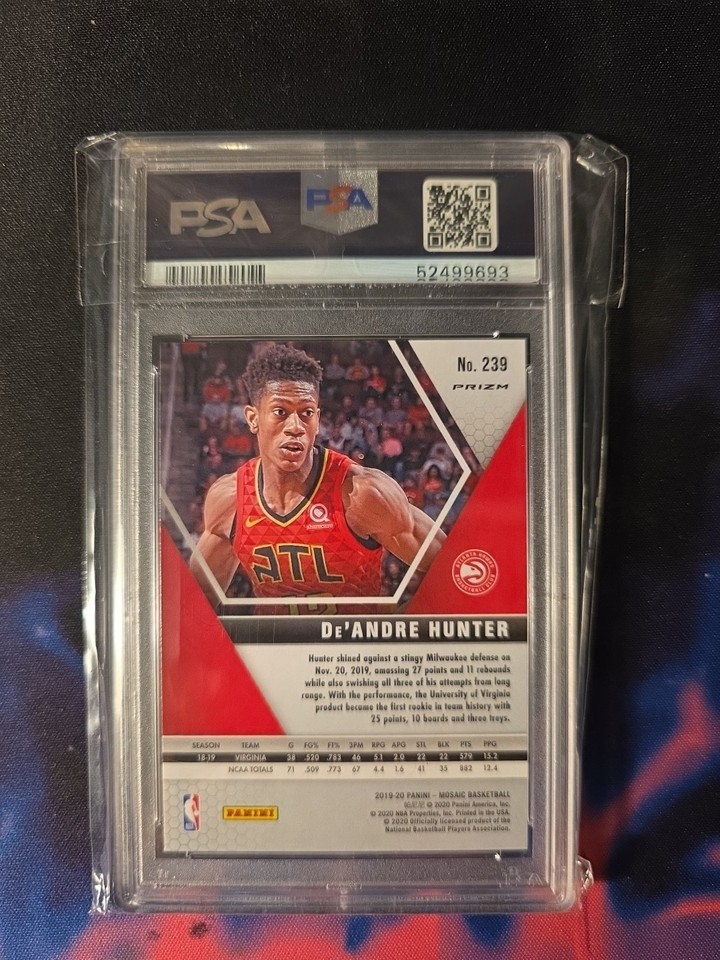 2019 Mosaic DeAndre Hunter #239 Reactive Orange PSA 10 Gem 💎RC HAWKS ...