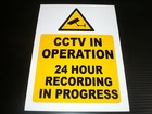 CCTV IN OPERATION 24 HOUR RECORDING IN PROGRESS sign or sticker ...